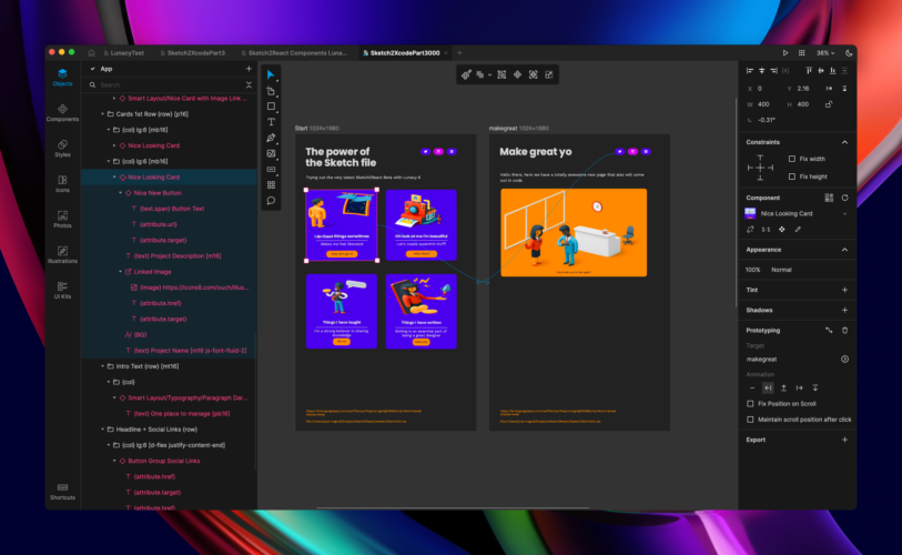 Using Lunacy 8 with Sketch2React | Sketch2React Blog